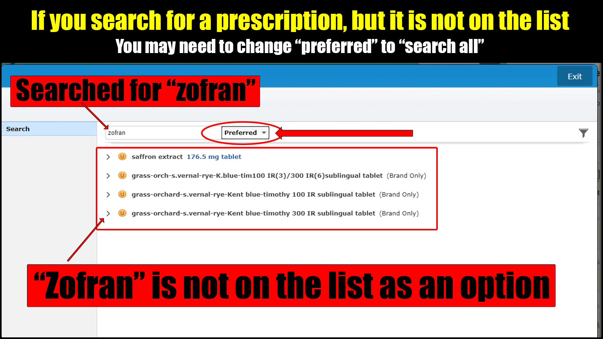 Prescription medications not on the list | Searcy EM